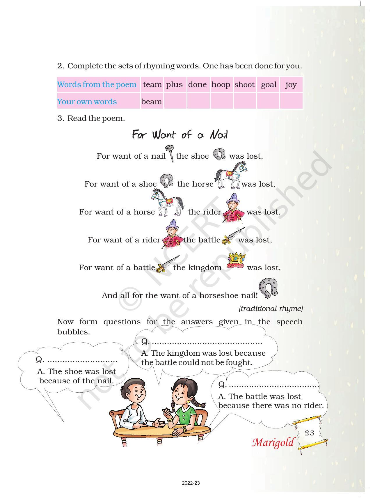 NCERT Book for Class 5 English Chapter 2 Teamwork - IndCareer Schools