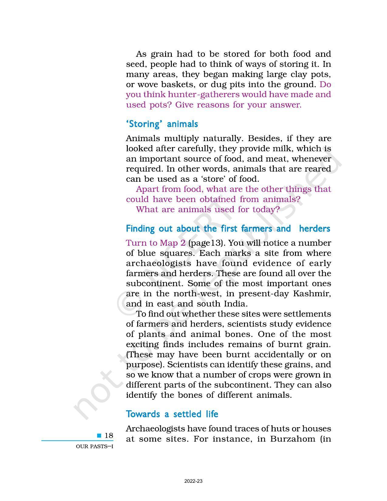 NCERT Book for Class 6 Social Science(History) : Chapter 2-On the Trail ...