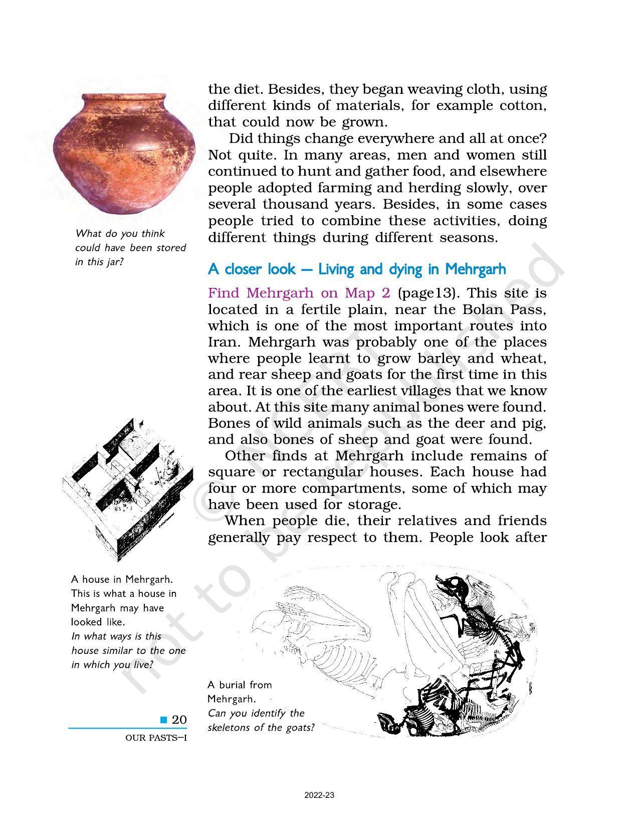 NCERT Book for Class 6 Social Science(History) : Chapter 2-On the Trail of the Earliest People ...