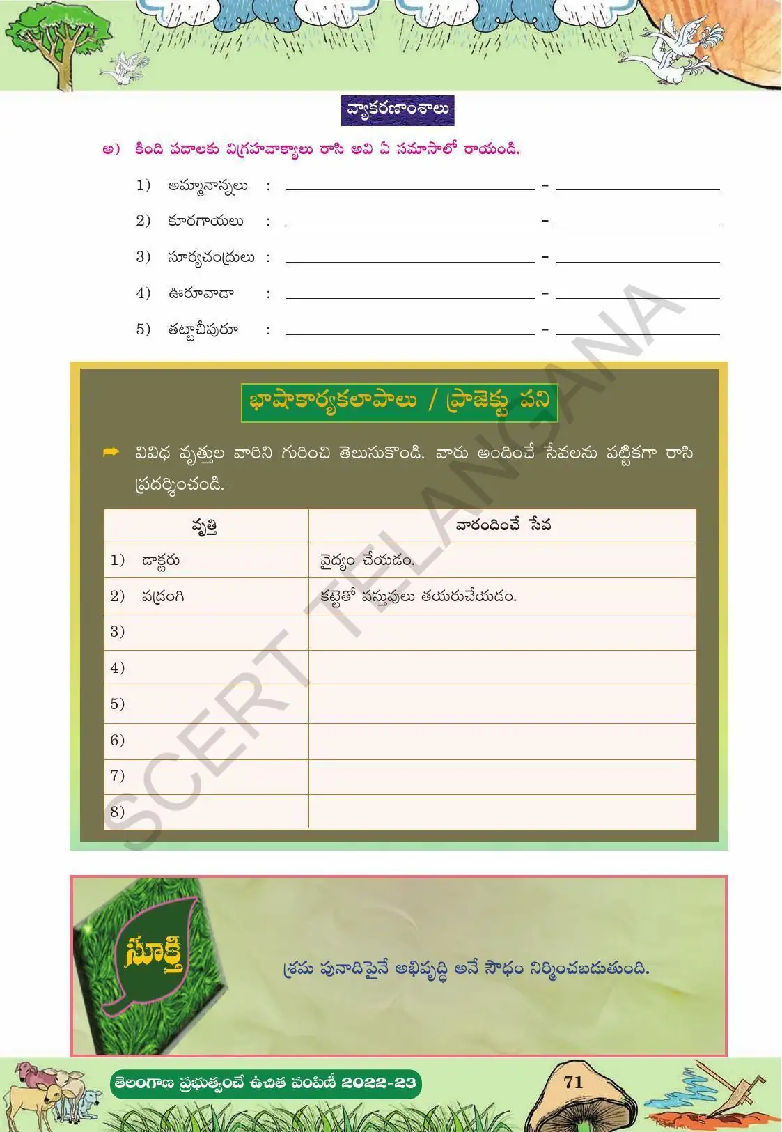 TS SCERT Class 10 Second Language (Telugu Medium) Text Book - IndCareer ...
