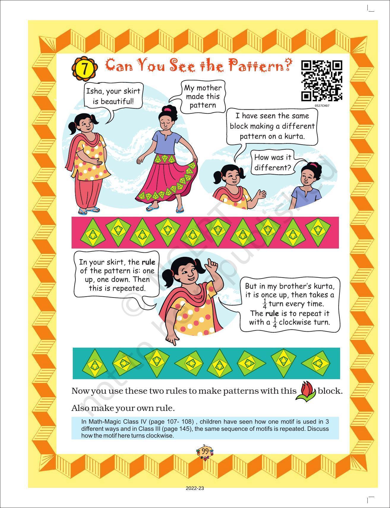 NCERT Book for Class 5 Maths Chapter 7 Can You See the Pattern ...