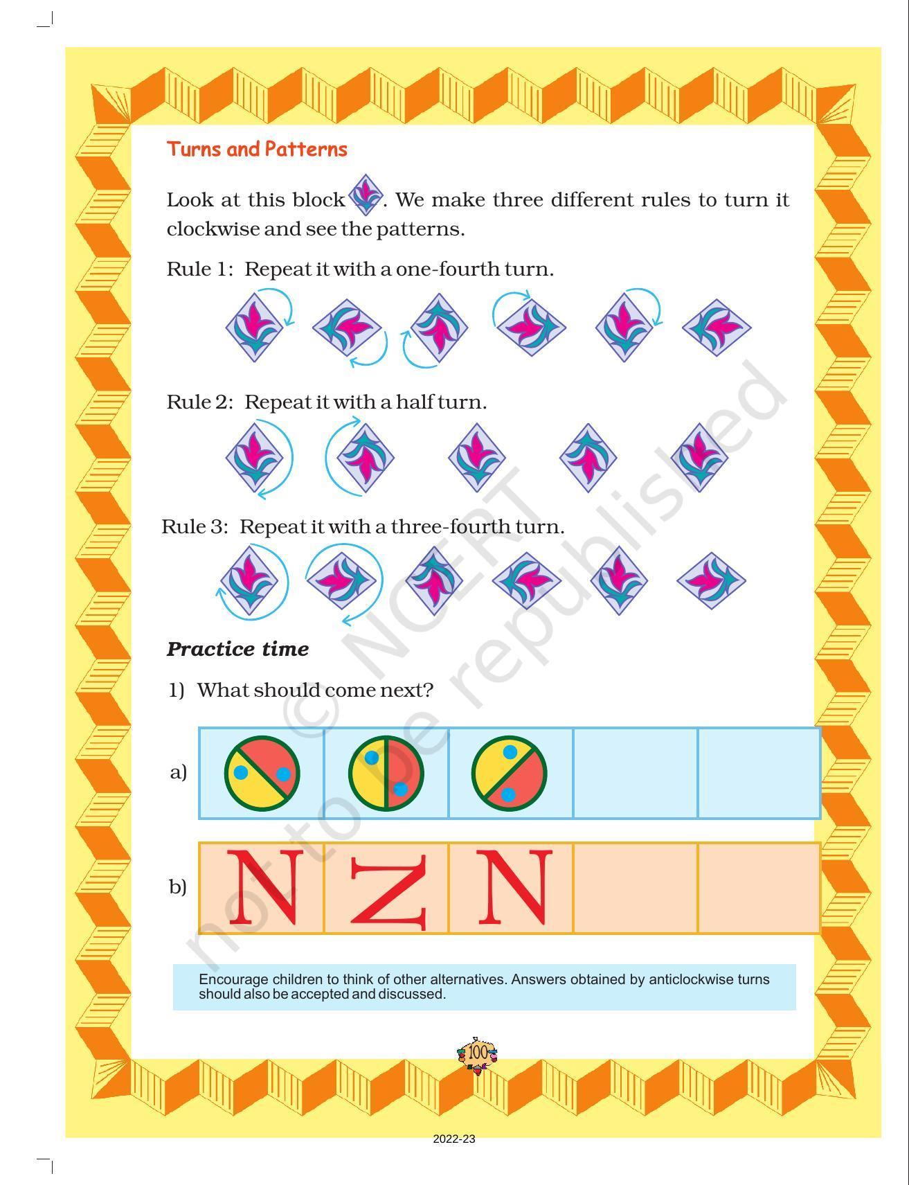 NCERT Book for Class 5 Maths Chapter 7 Can You See the Pattern ...
