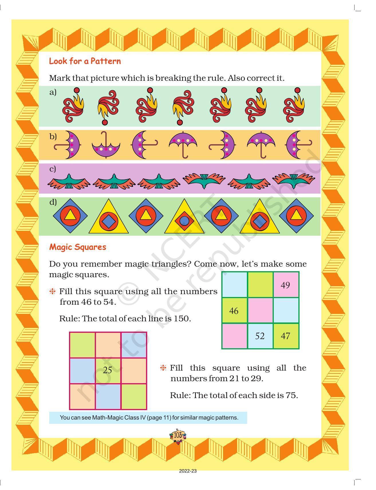 NCERT Book for Class 5 Maths Chapter 7 Can You See the Pattern ...