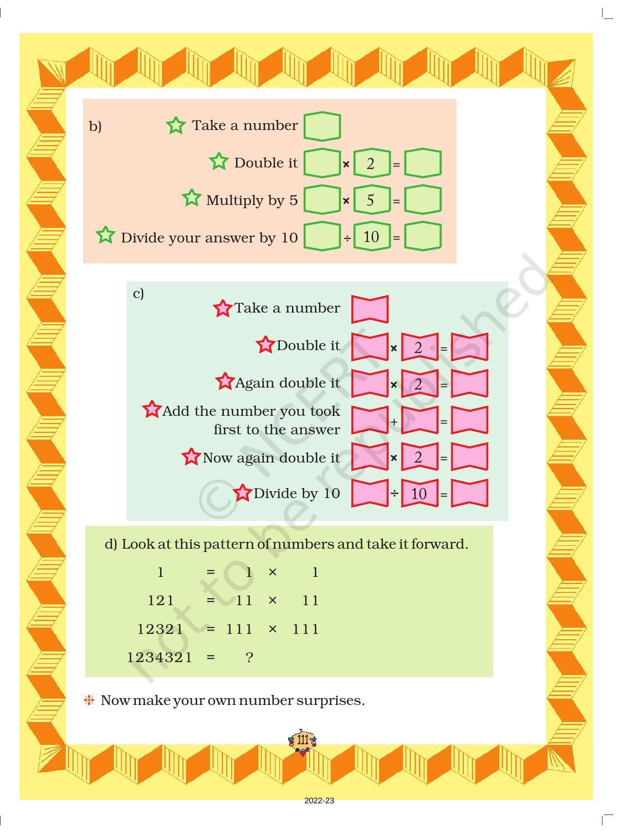 NCERT Book for Class 5 Maths Chapter 7 Can You See the Pattern ...