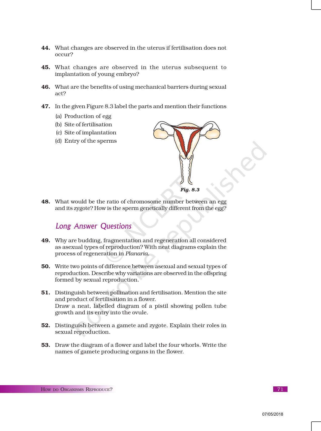 NCERT Exemplar Book for Class 10 Science Chapter 8 How do Organisms ...