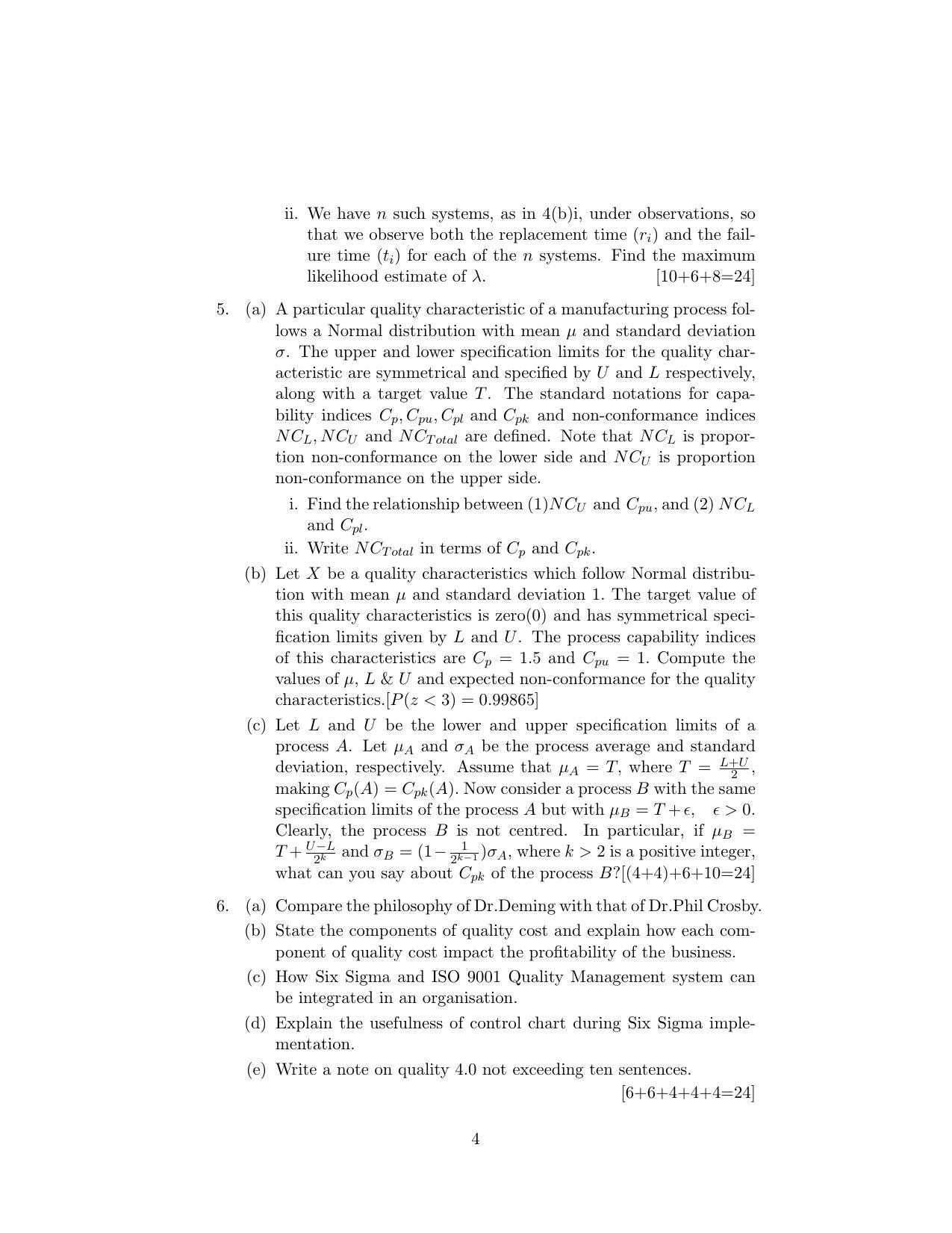 ISI Admission Test JRF in Quality, Reliability and Operations Research ...