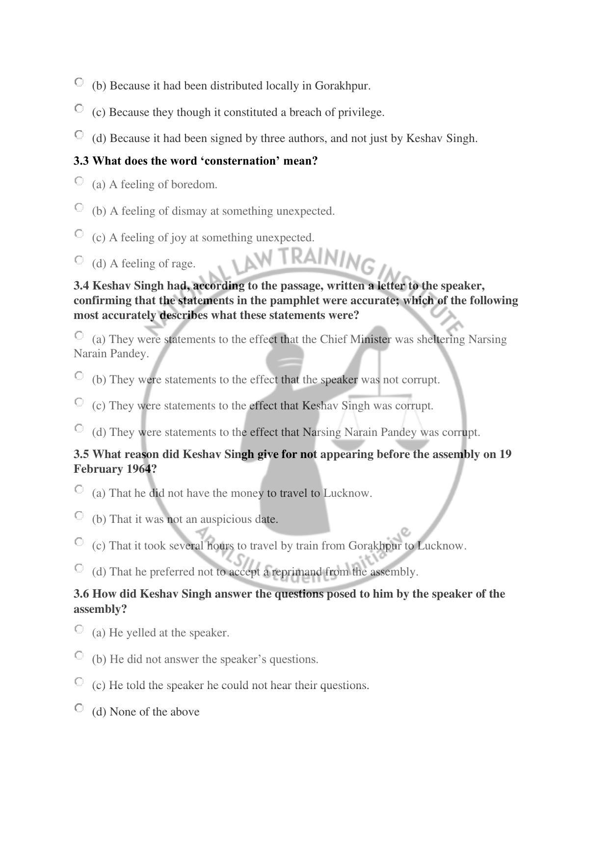 CLAT Sample Paper - IndCareer Docs