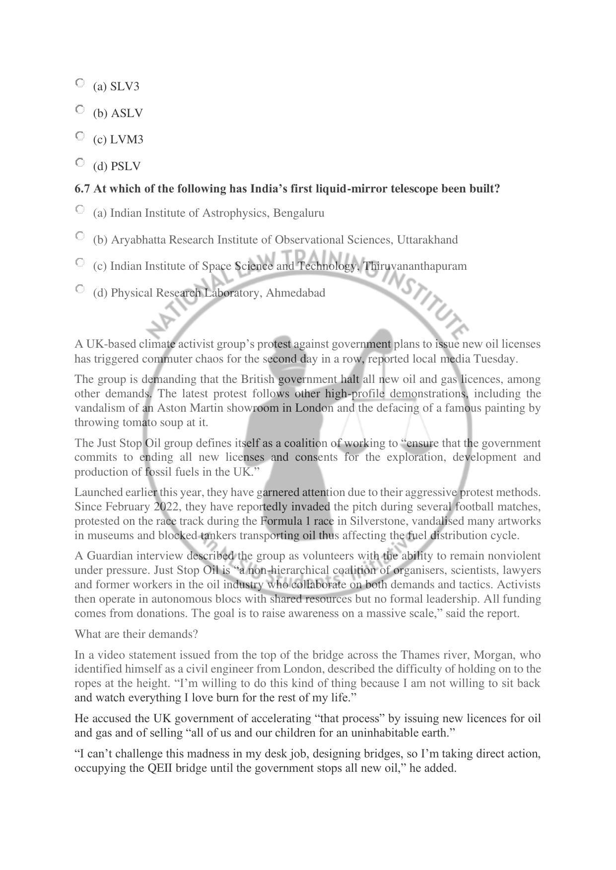 CLAT Sample Paper - IndCareer Docs