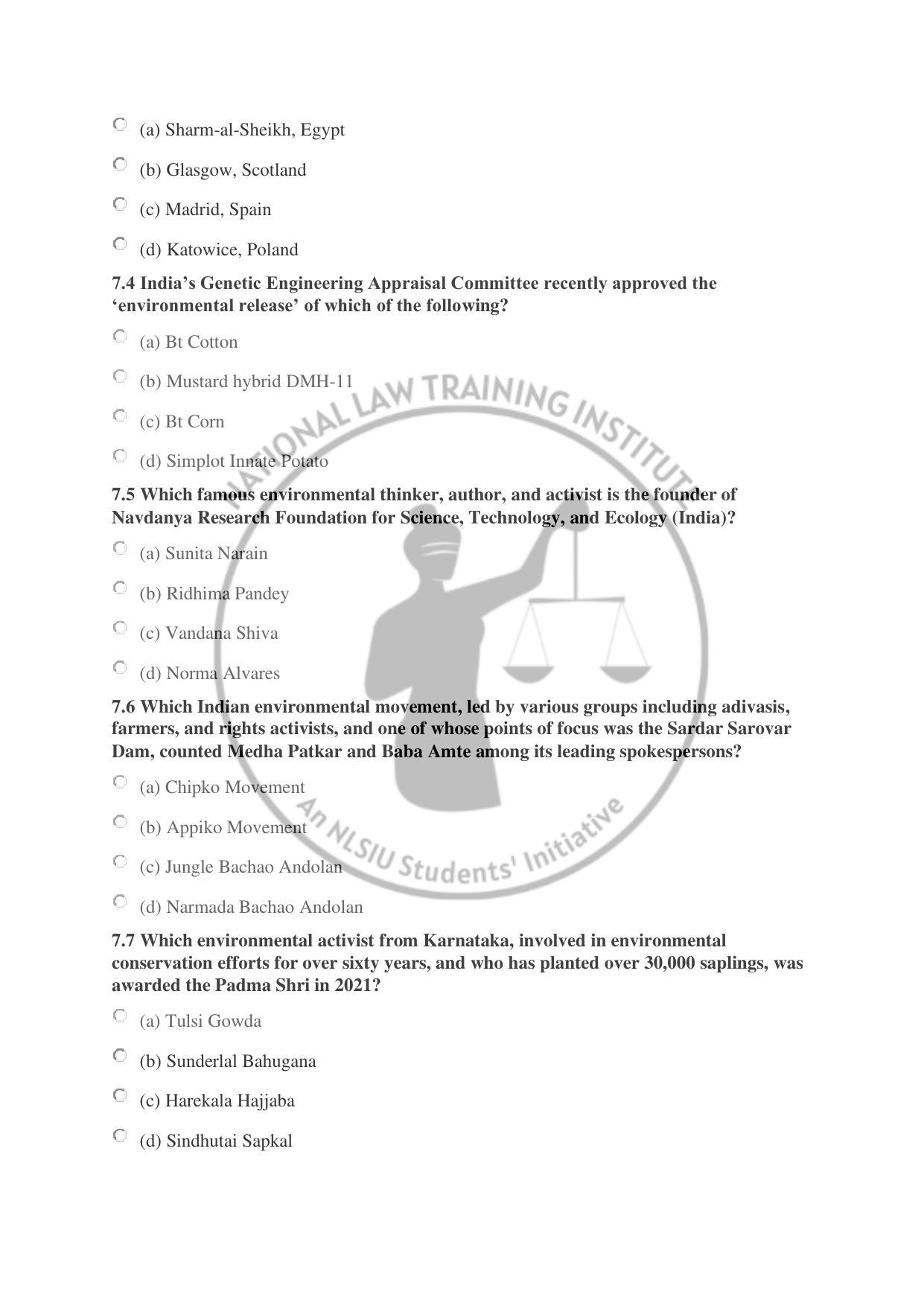 CLAT Sample Paper - IndCareer Docs