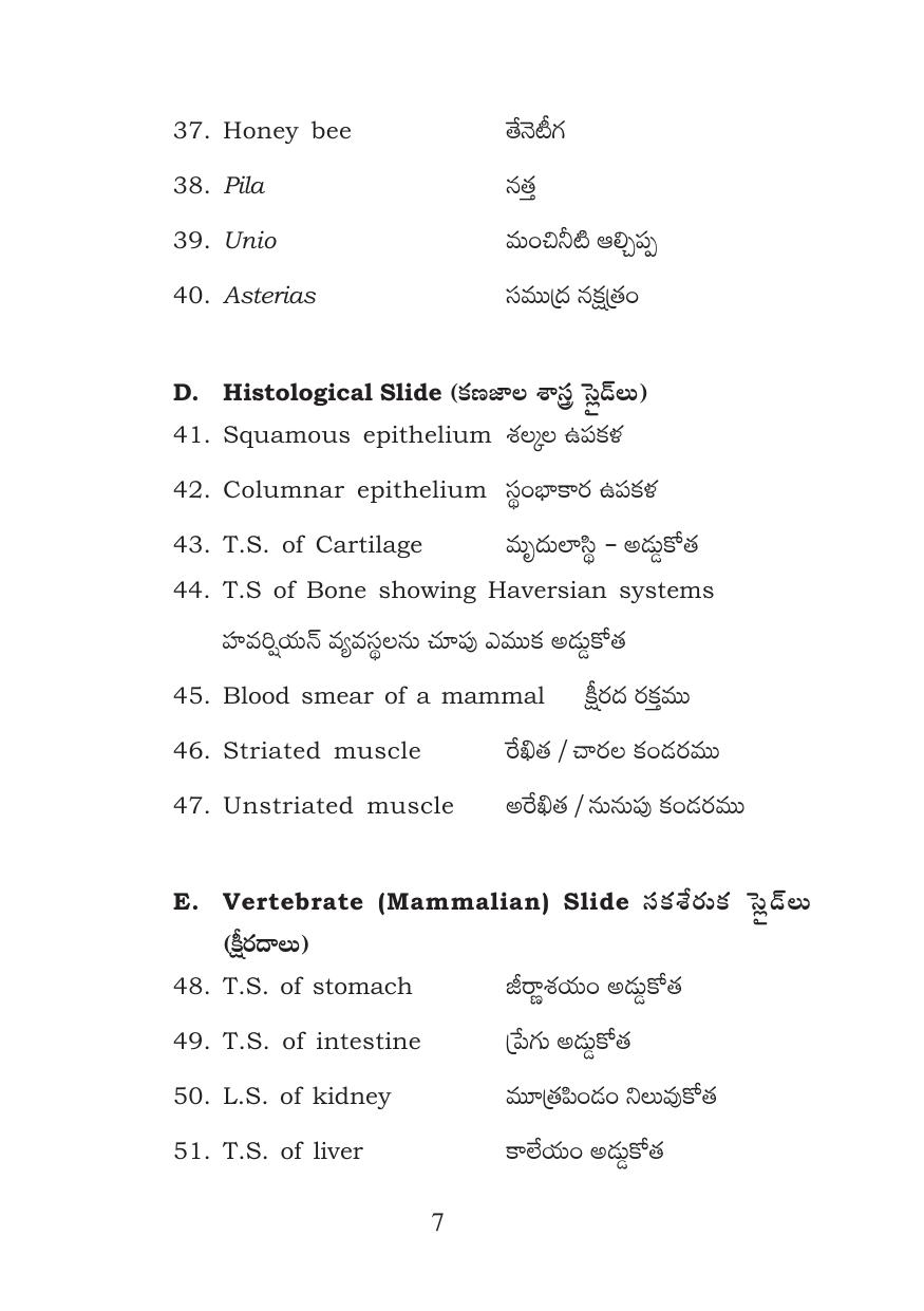 TS Intermediate Zoology Practicals Model Question Paper - IndCareer Docs