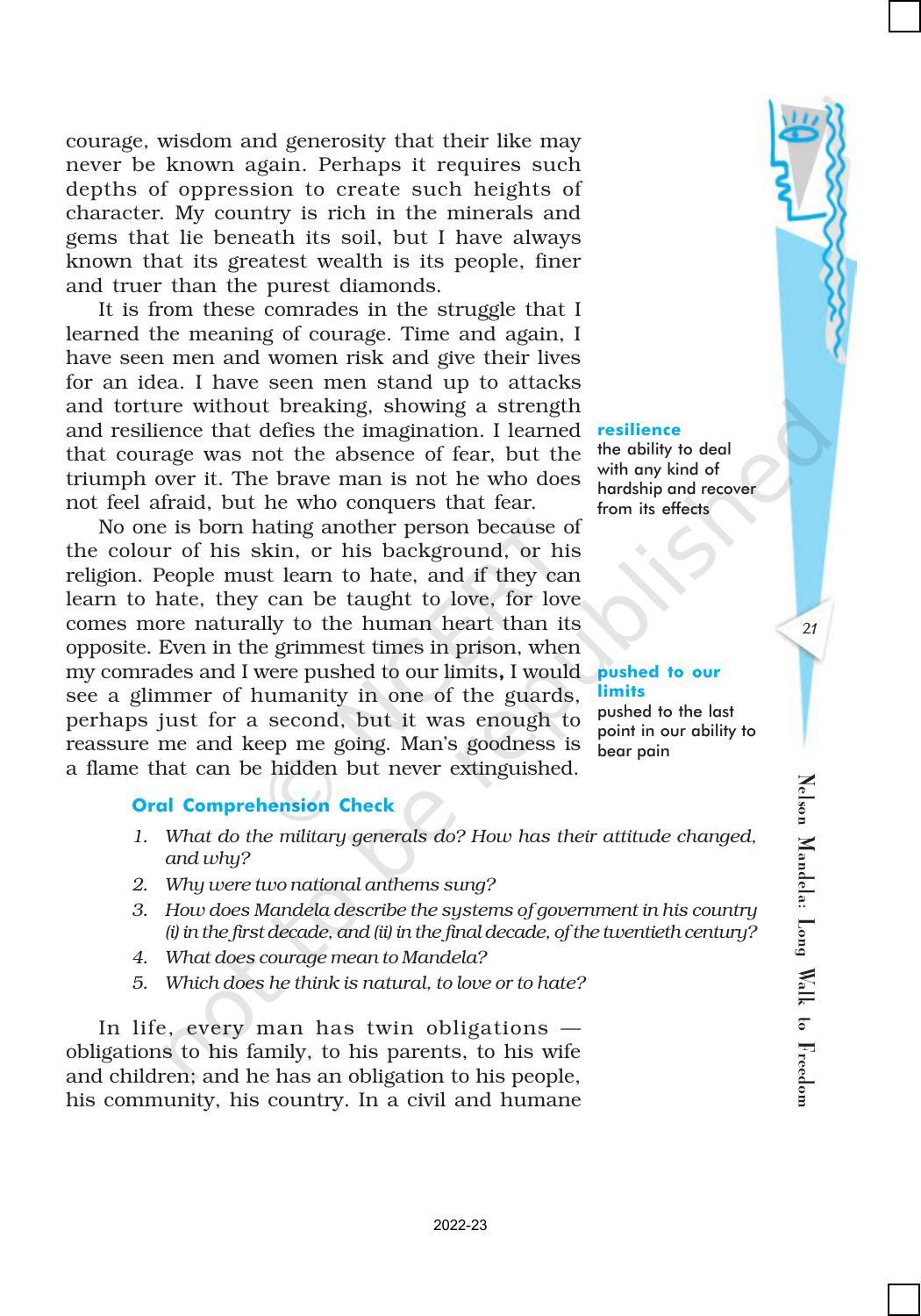 NCERT Book for Class 10 English Chapter 2 Nelson Mandela