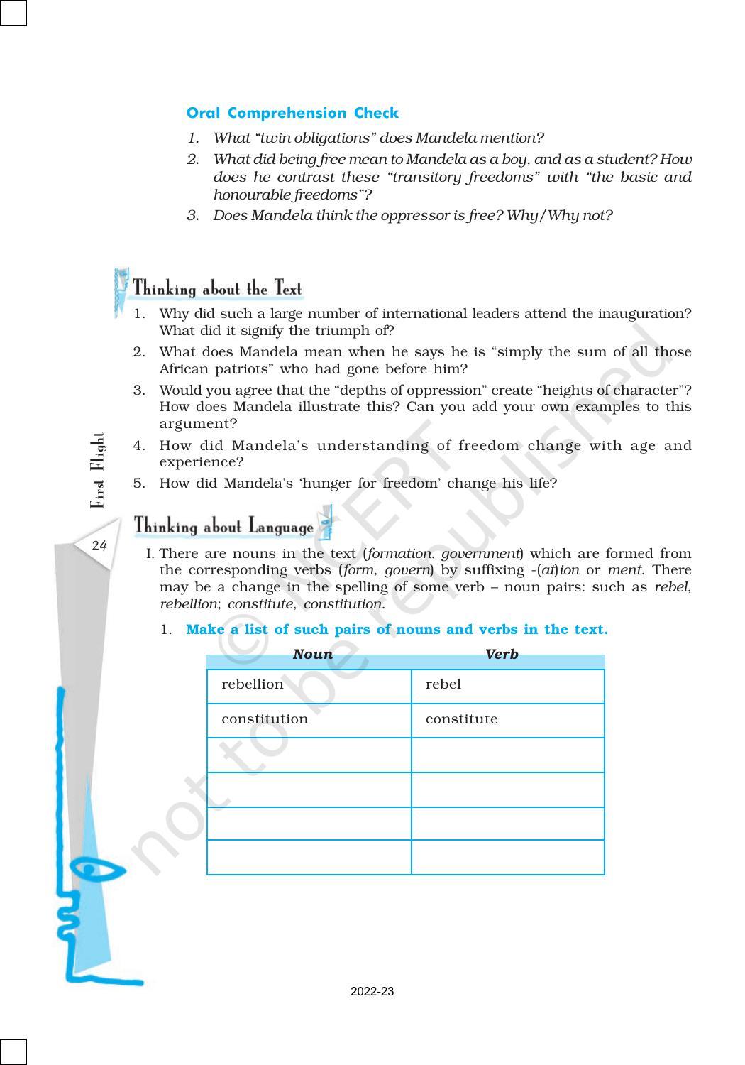 NCERT Book for Class 10 English Chapter 2 Nelson Mandela