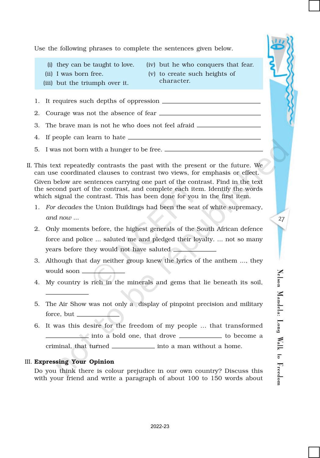 NCERT Book for Class 10 English Chapter 2 Nelson Mandela