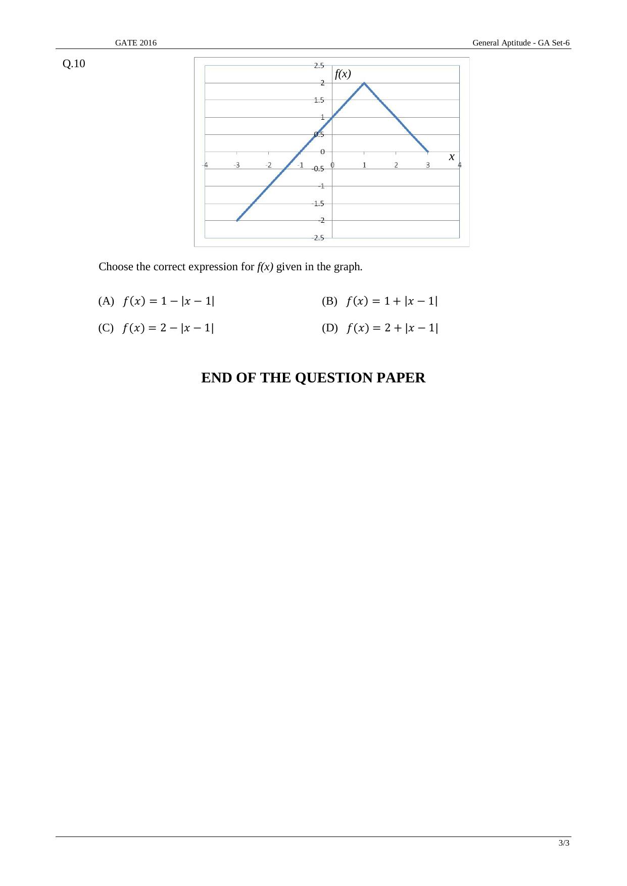 GATE 2016 Electrical Engineering (EE) Question Paper with Answer Key ...