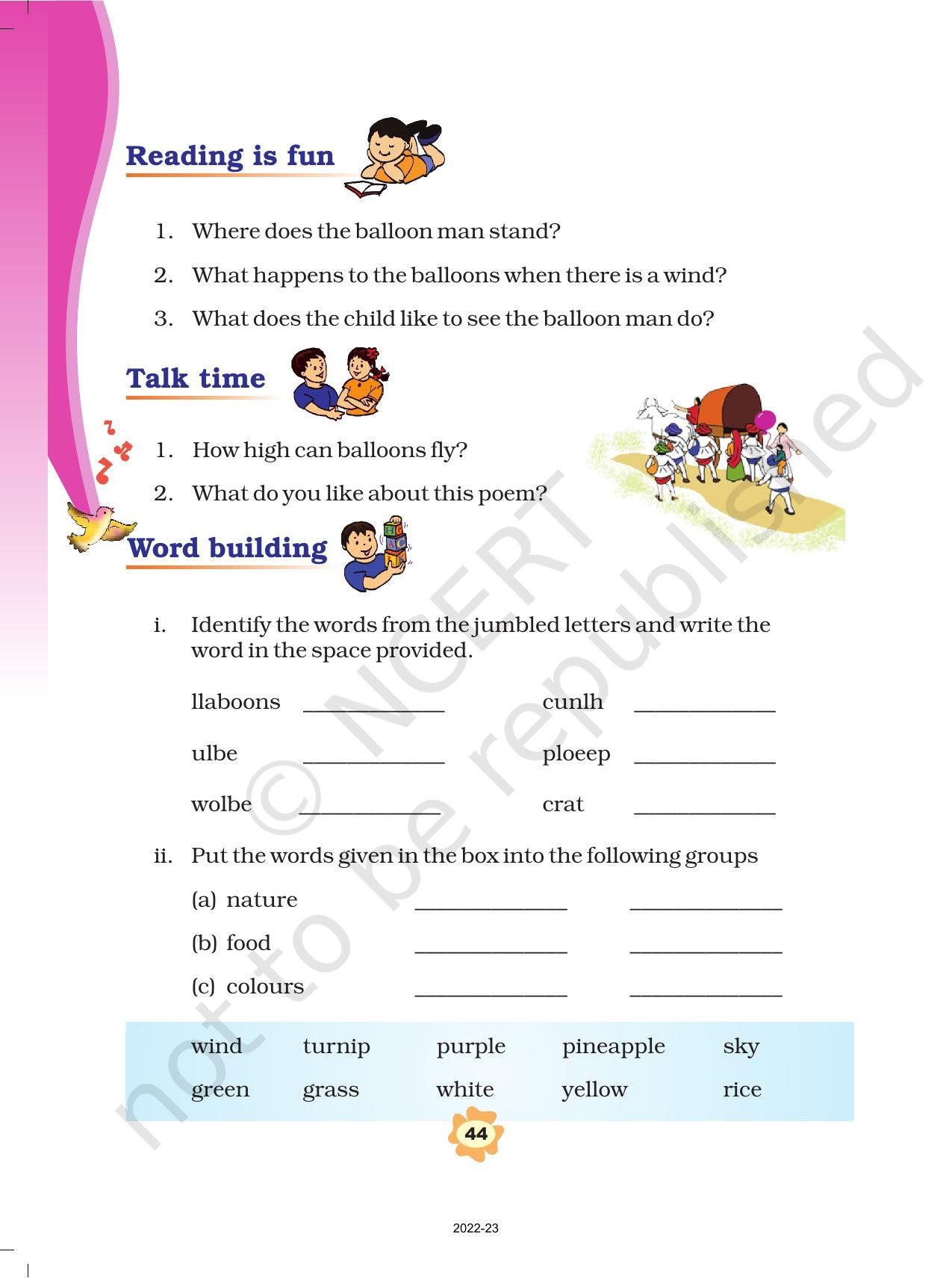 NCERT Book for Class 3 English: Unit V.2-The Yellow Butterfly ...