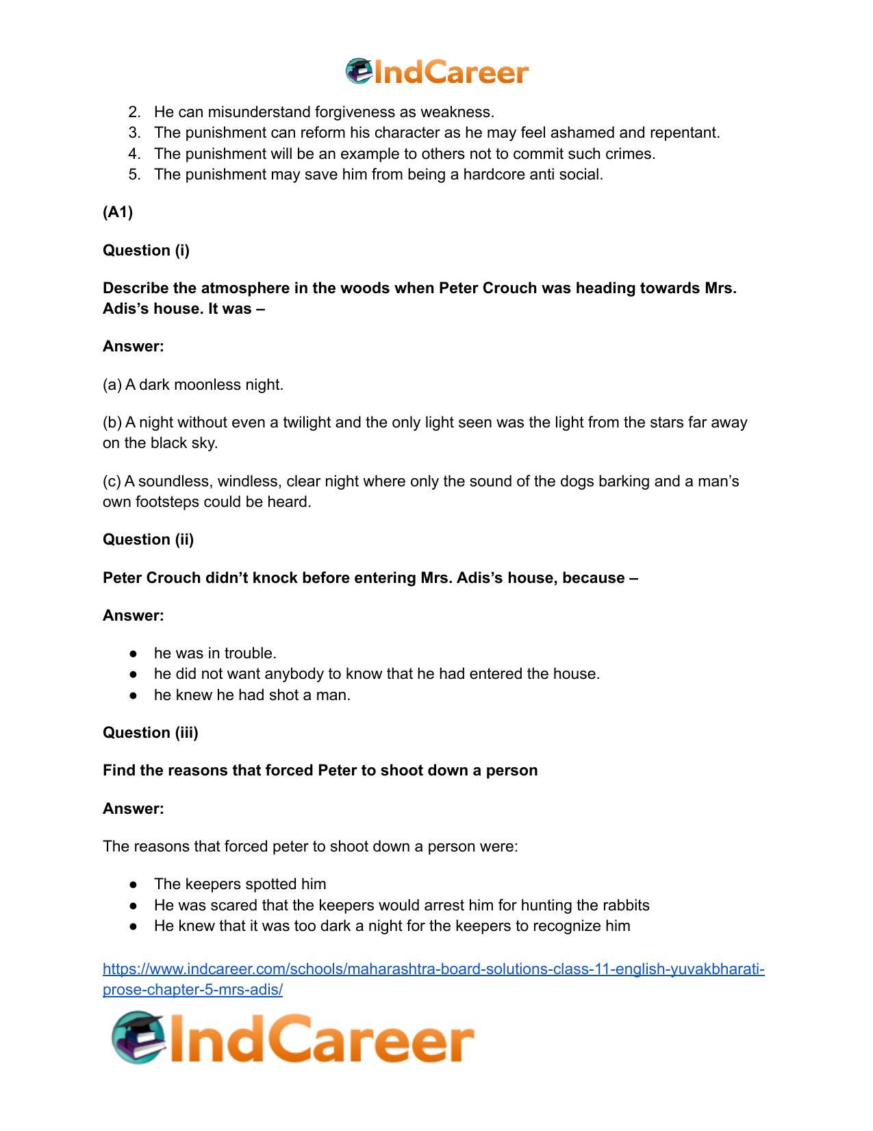 Maharashtra Board Solutions Class 11-English Yuvakbharati (Prose ...