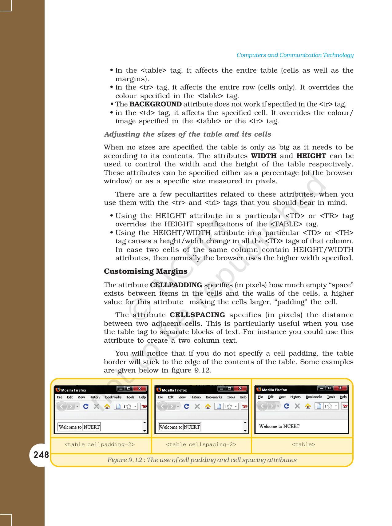 NCERT Book for Class 11 Computers Chapter 9 Web Page Designing Using HTML