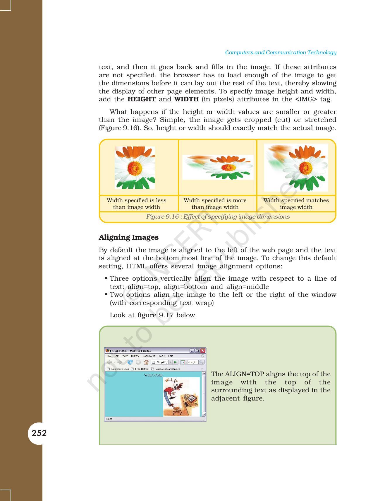 NCERT Book for Class 11 Computers Chapter 9 Web Page Designing Using HTML
