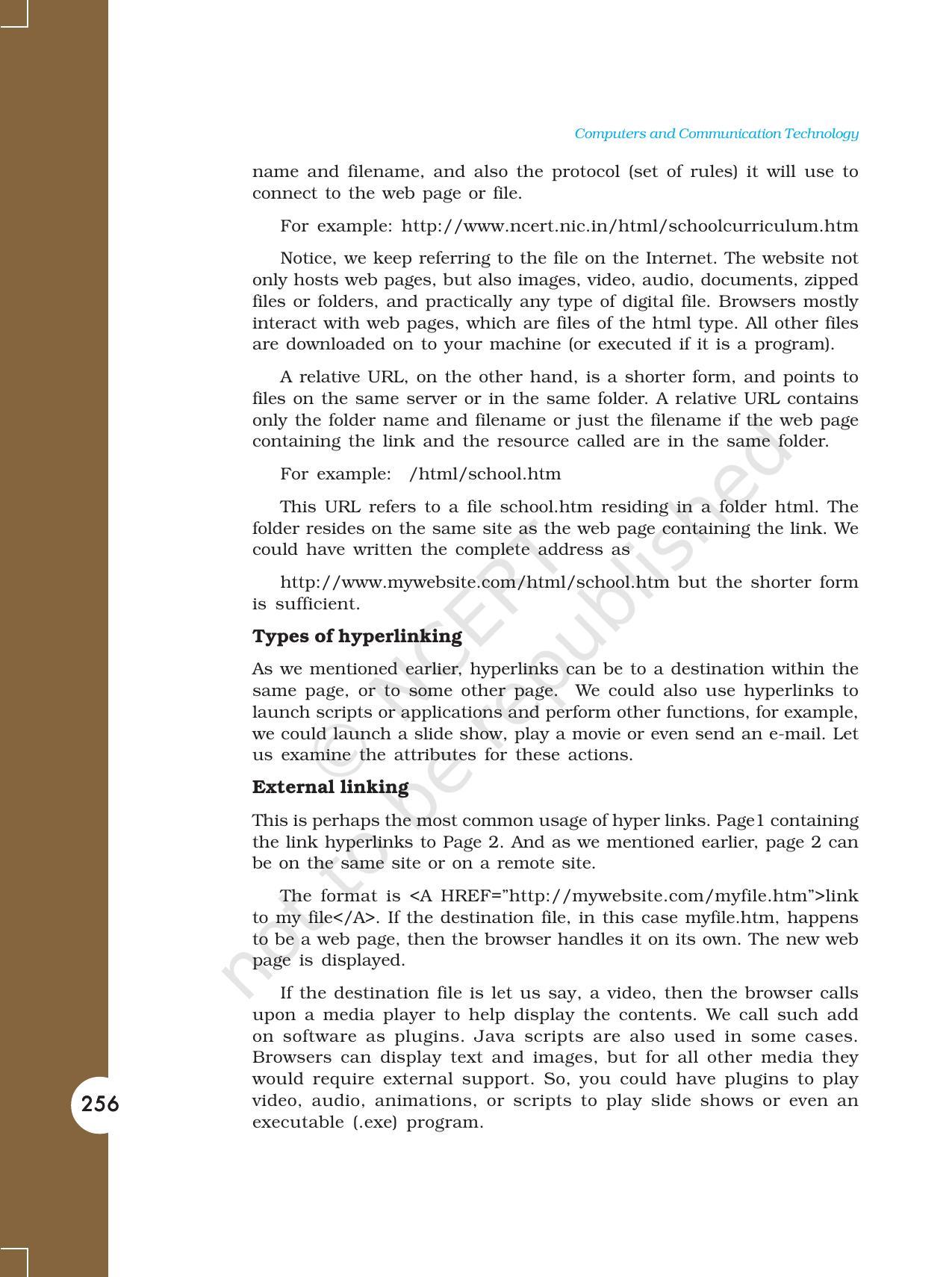 NCERT Book for Class 11 Computers Chapter 9 Web Page Designing Using HTML