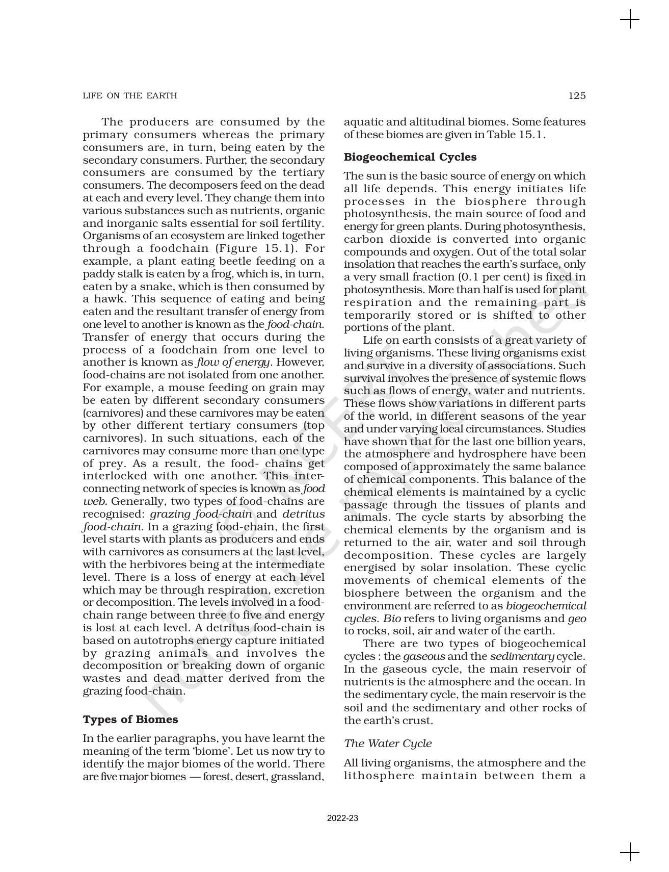 NCERT Book for Class 11 Geography (Part-I) Chapter 15 Life on the Earth ...