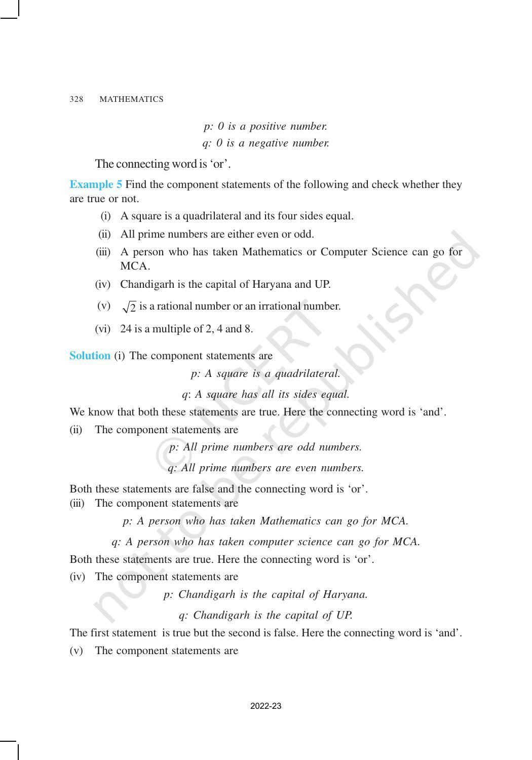 NCERT Book for Class 11 Maths Chapter 14 Mathematical