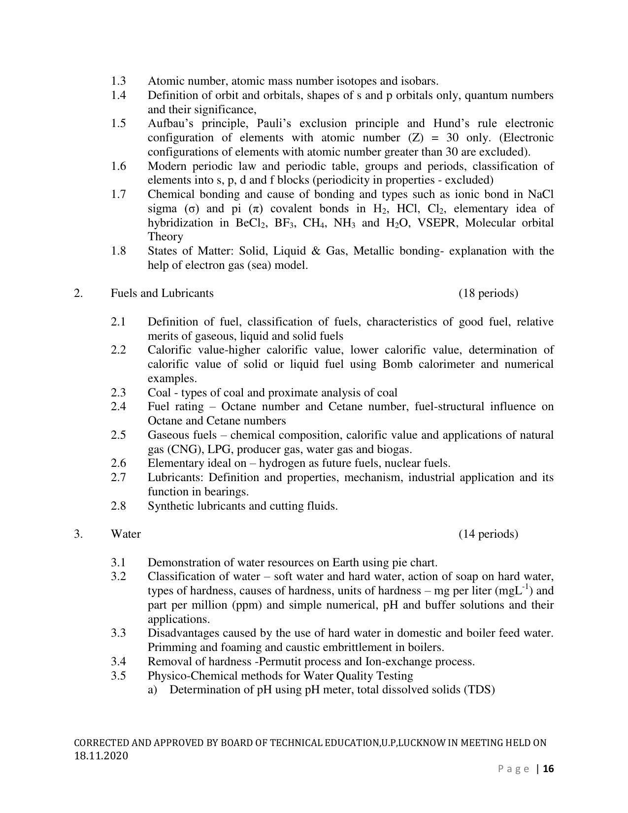 SYLLABUS FOR FIRST SEMESTER SESSION (2020-2021) - SIX SEMESTER DIPLOMA ...