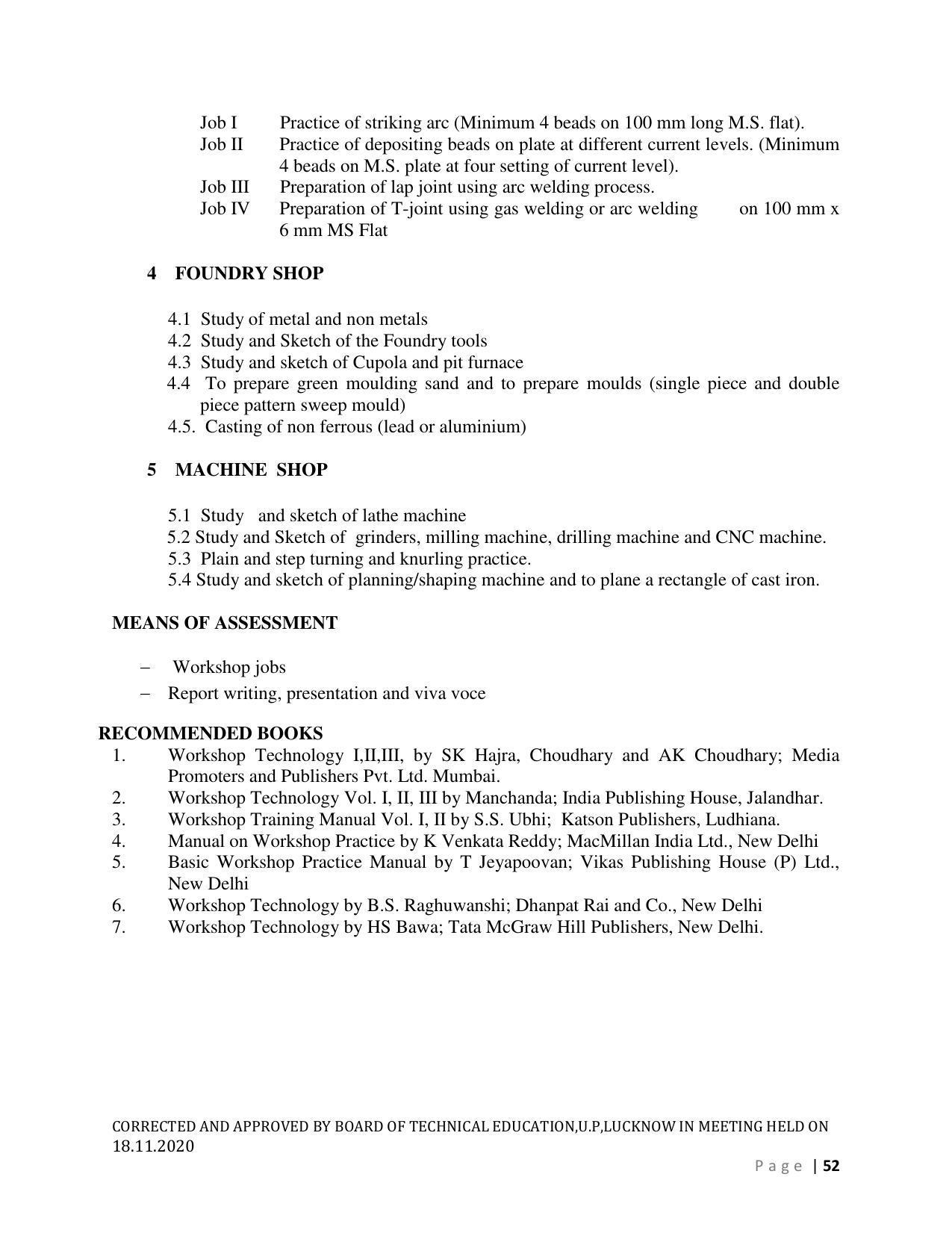 SYLLABUS FOR FIRST SEMESTER SESSION (2020-2021) - SIX SEMESTER DIPLOMA ...