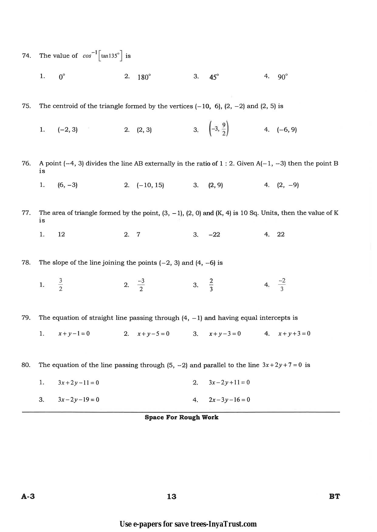 Karnataka Diploma CET- 2015 Biotechnology Question Paper - IndCareer Docs