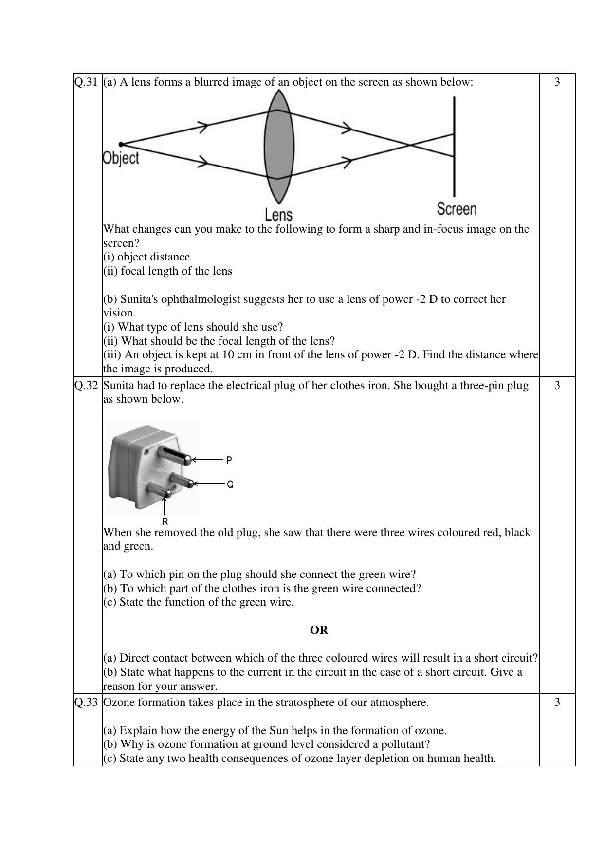 CBSE Class 10 Science Practice Questions 2022-23 - IndCareer Docs