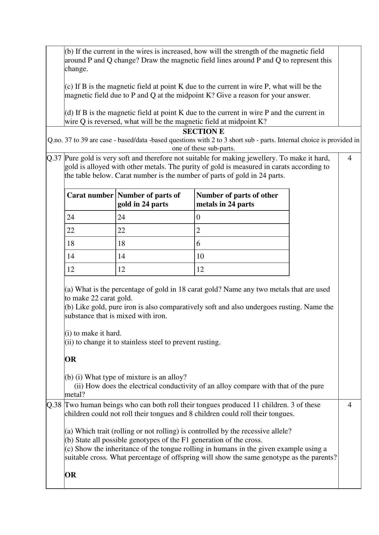 CBSE Class 10 Science Practice Questions 2022-23 - IndCareer Docs