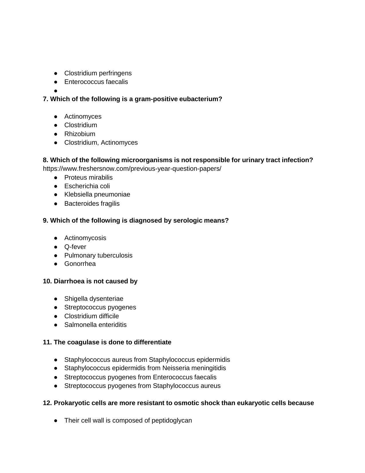 INI CET Microbiology Practice Paper - IndCareer Docs