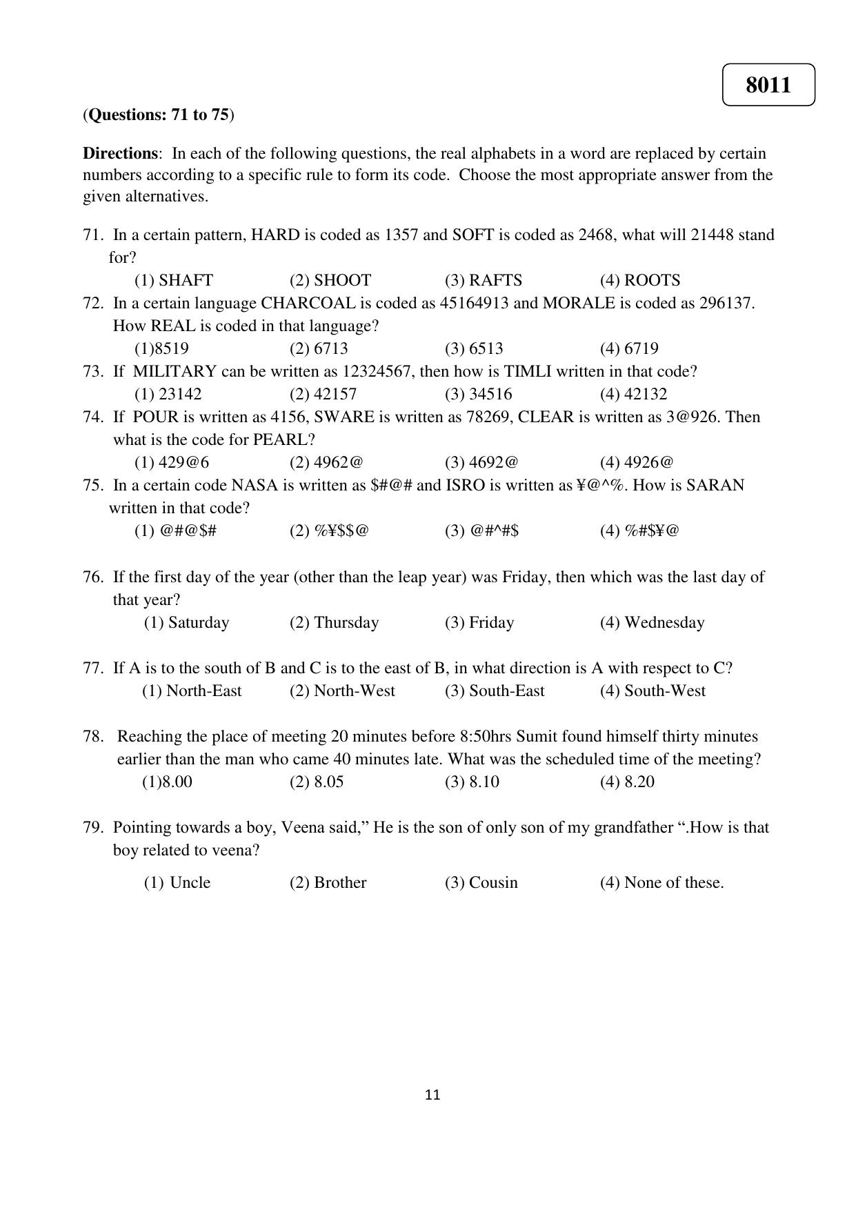 Puducherry NMMS 2023 Question Paper - IndCareer Docs