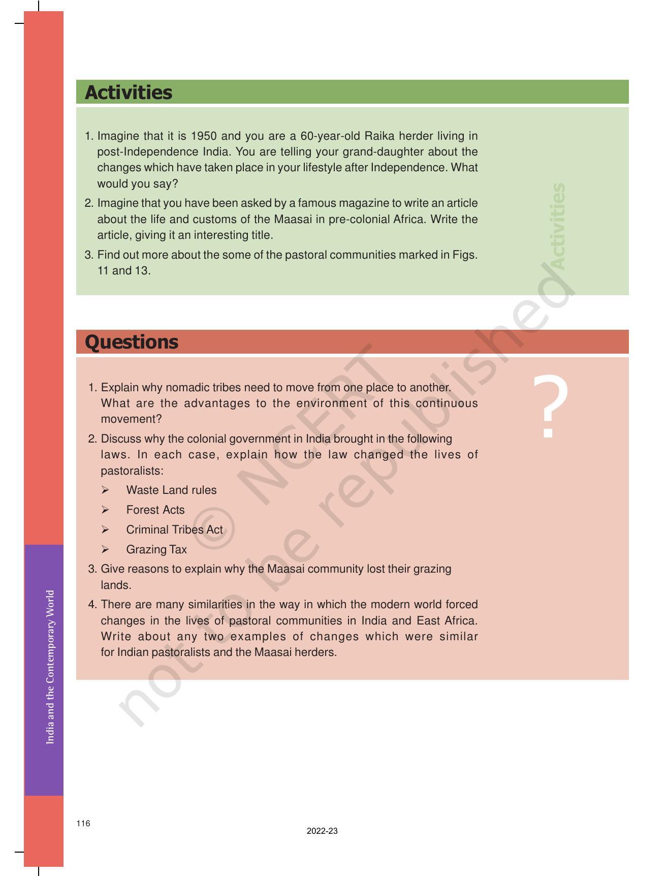 NCERT Book for Class 9 History Chapter 5 Pastoralists