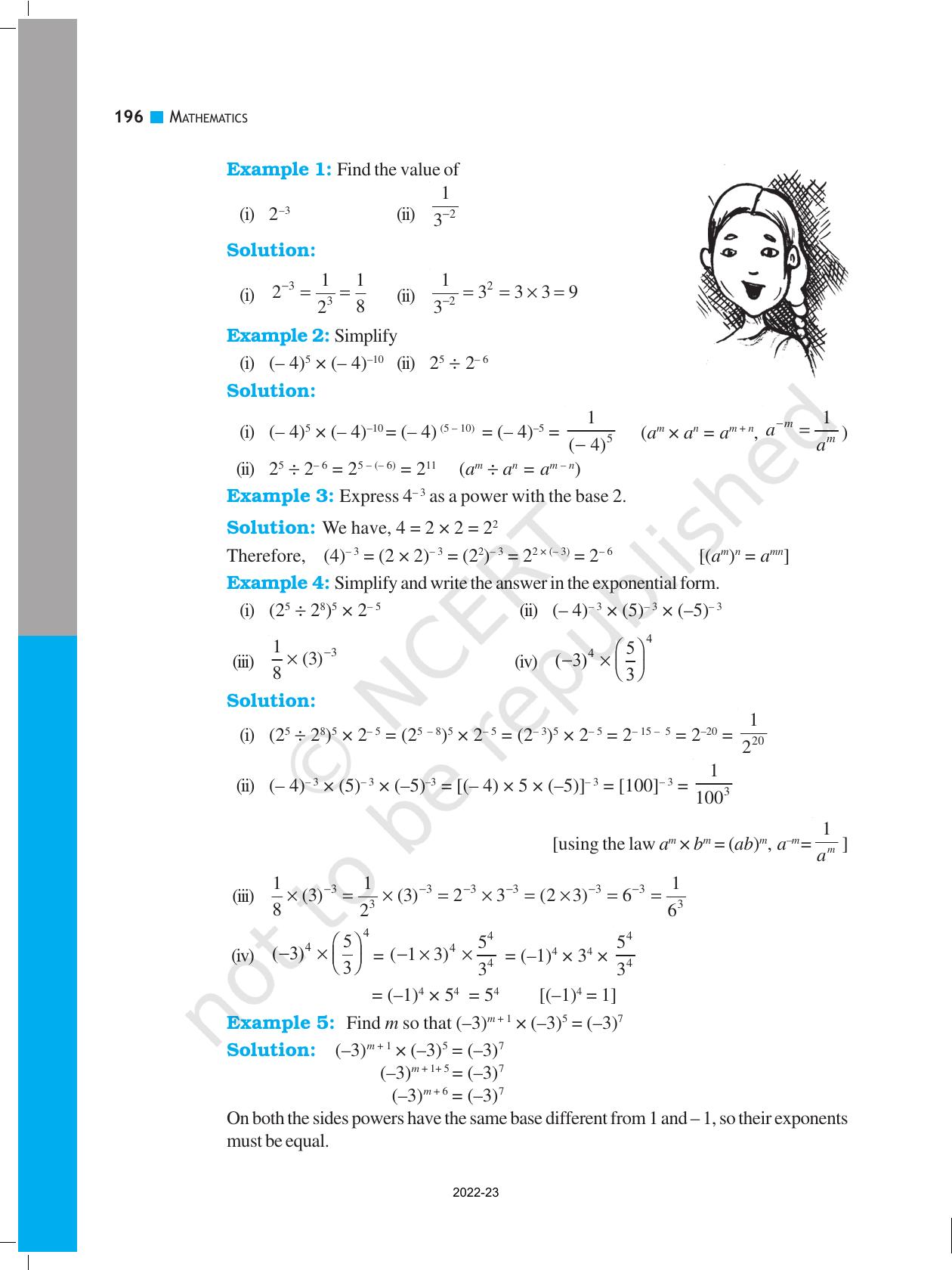 NCERT Book for Class 8 Maths Chapter 12 Exponents and Powers