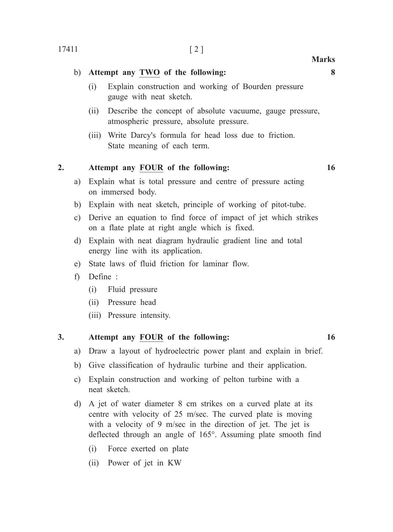 MSBTE Winter Question Paper 2019 - Fluid Mechanics and Machinery - IndCareer Docs