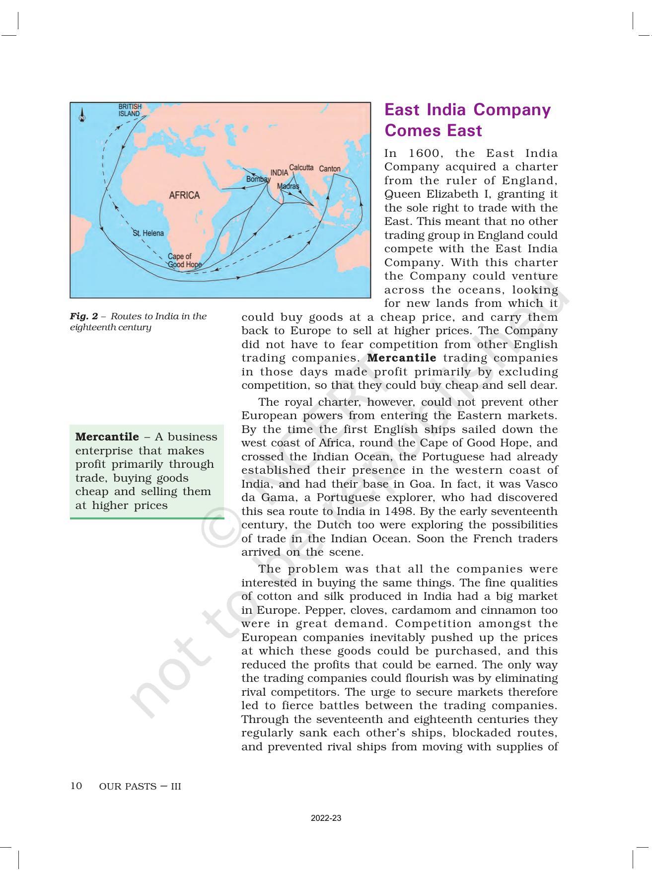 NCERT Book for Class 8 History Chapter 2 From Trade to Territory