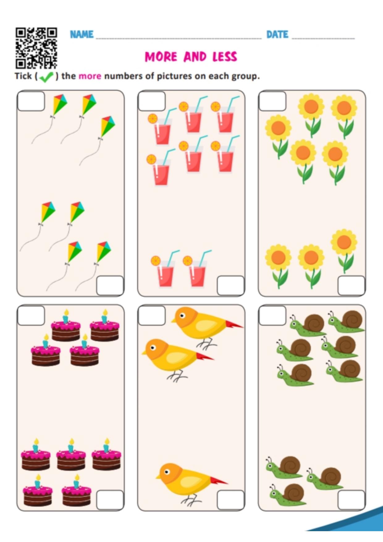 LKG Maths Worksheets: Maths 3 - IndCareer Docs