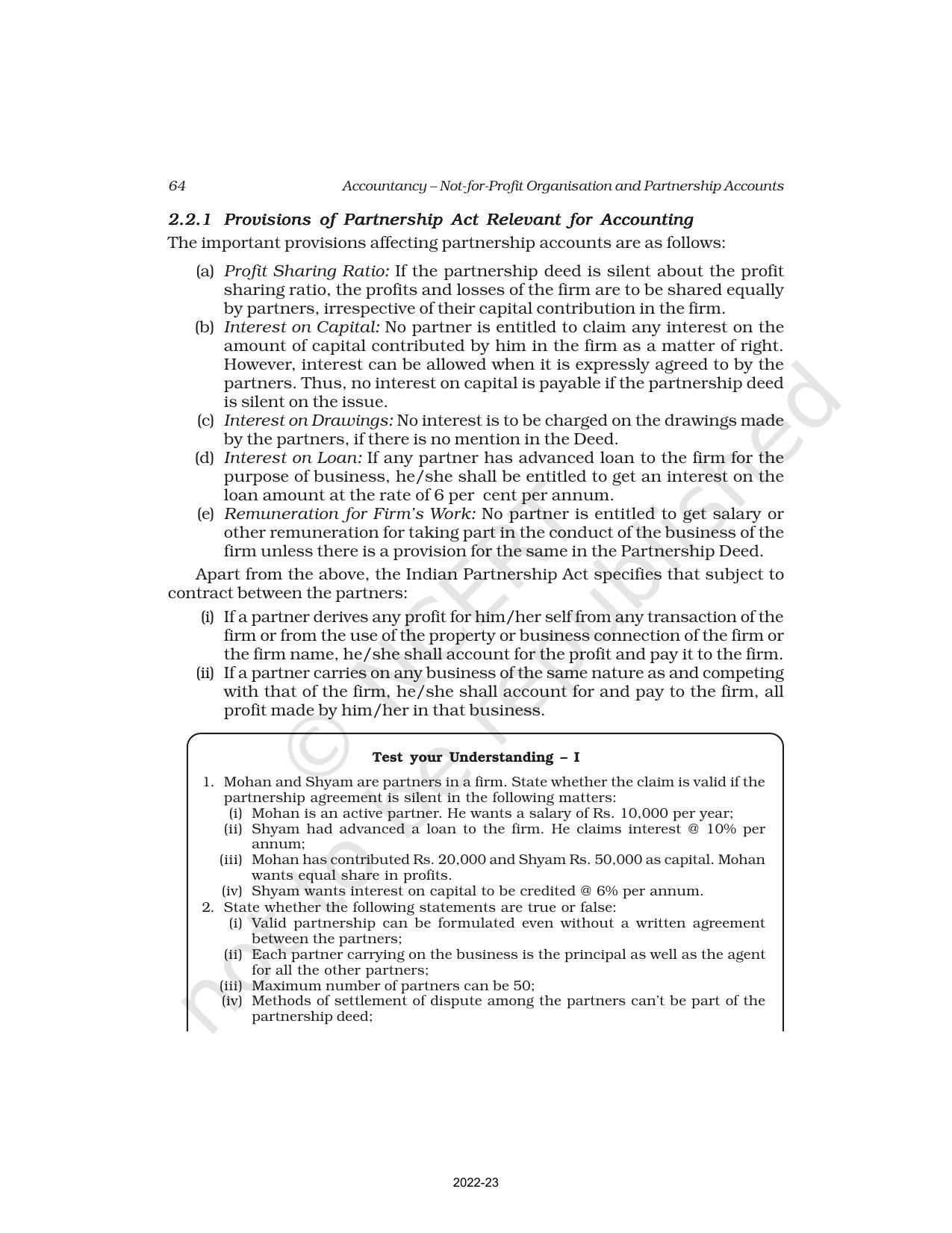 Ncert Book For Class 12 Accountancy Part I Chapter 1