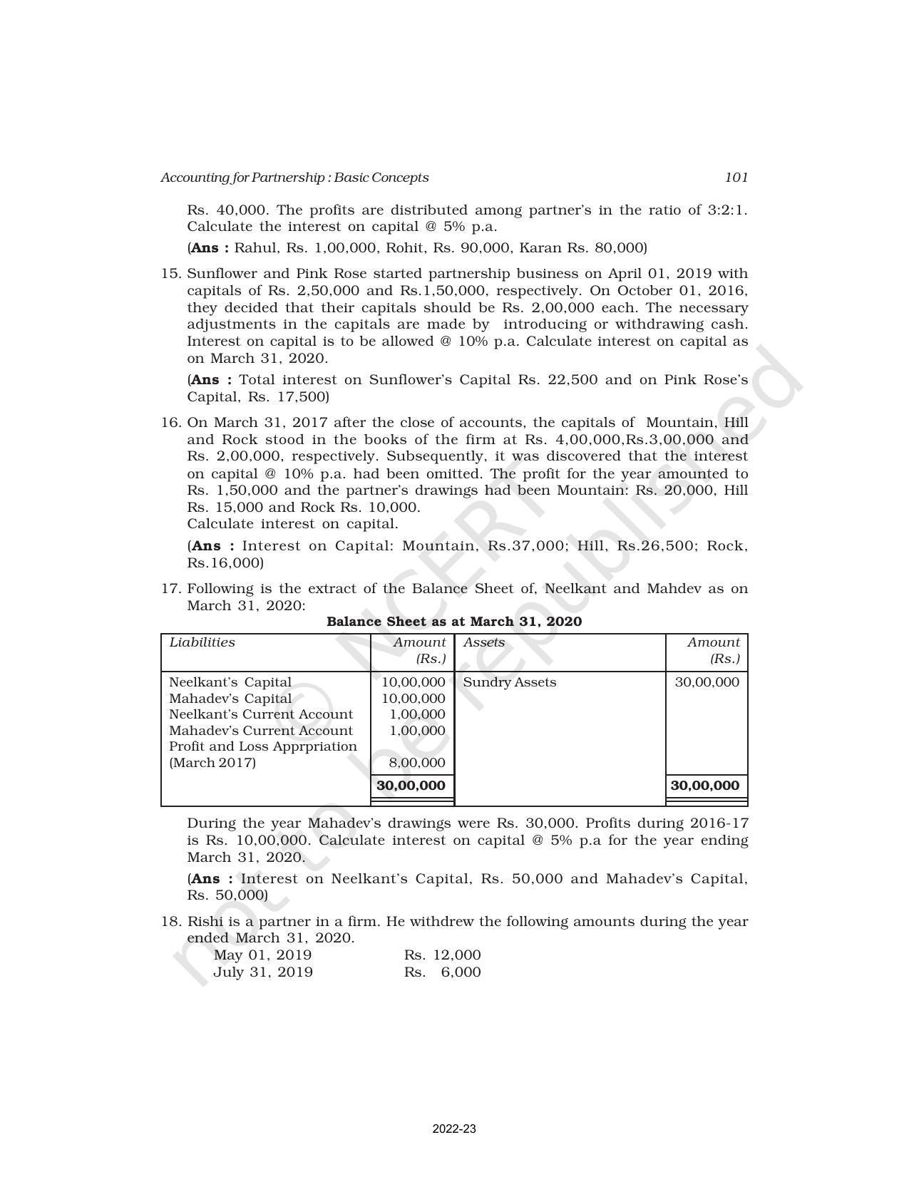 NCERT Book for Class 12 Accountancy Part I Chapter 1