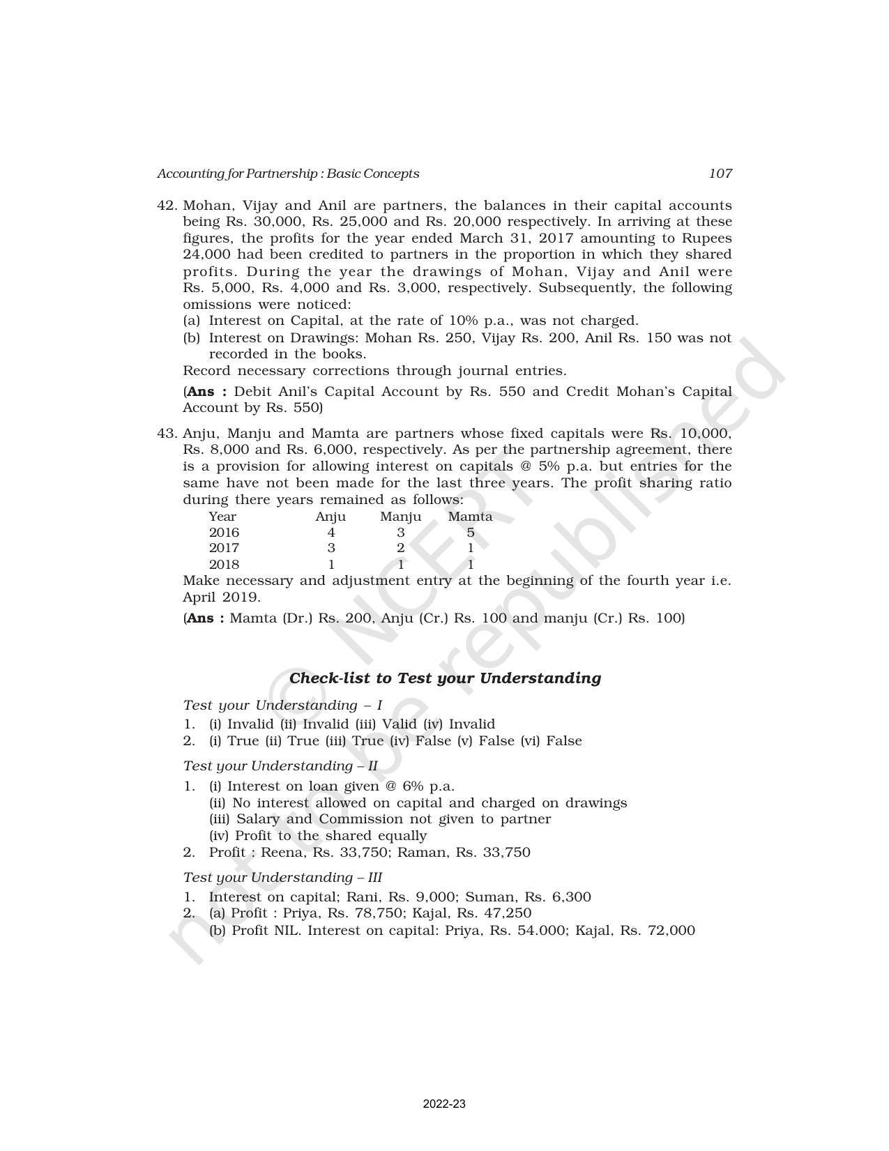 NCERT Book for Class 12 Accountancy Part I Chapter 1
