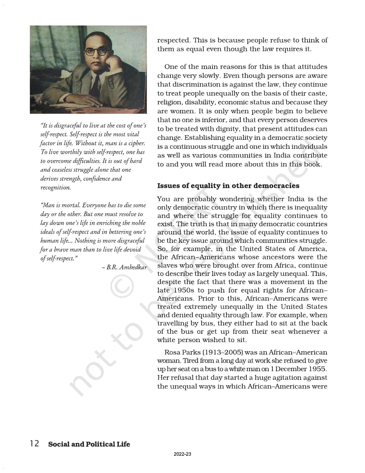 NCERT Book for Class 7 Social Science(Civics): Chapter 1-On Equality ...