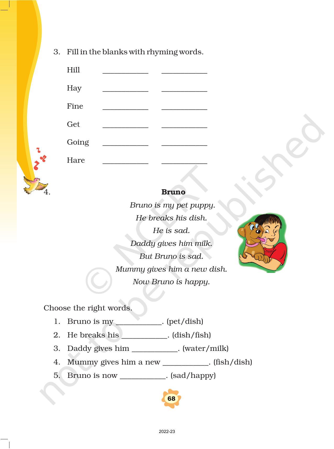 NCERT Book for Class 3 English: Unit VII.1-Puppy and I - IndCareer Schools