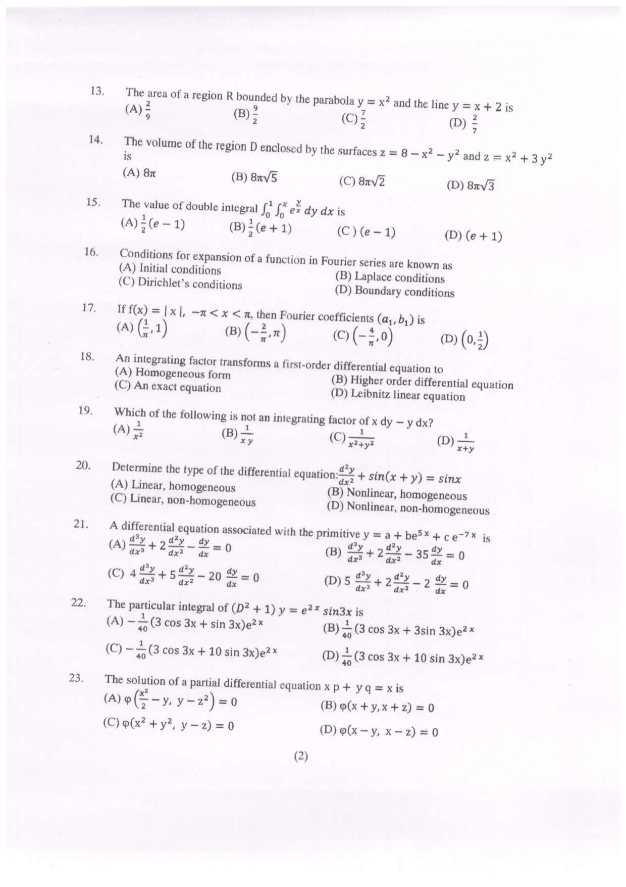 PUMEET 2022 Question Papers - IndCareer Docs