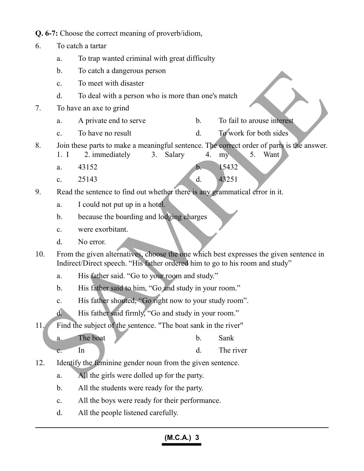 HPCET MCA 2023 Sample Paper - IndCareer Docs