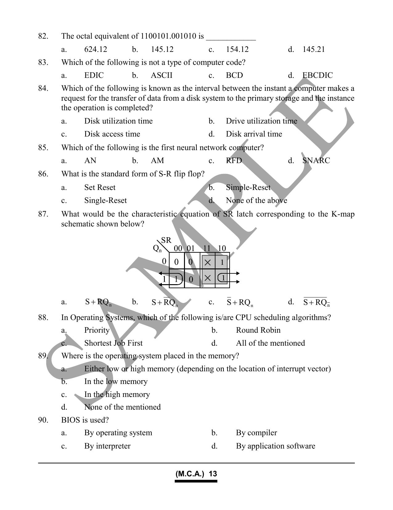 HPCET MCA 2023 Sample Paper - IndCareer Docs