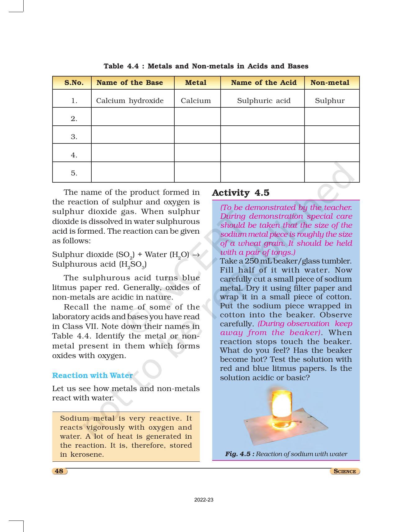 NCERT Book for Class 8 Science Chapter 4 Materials: Metals