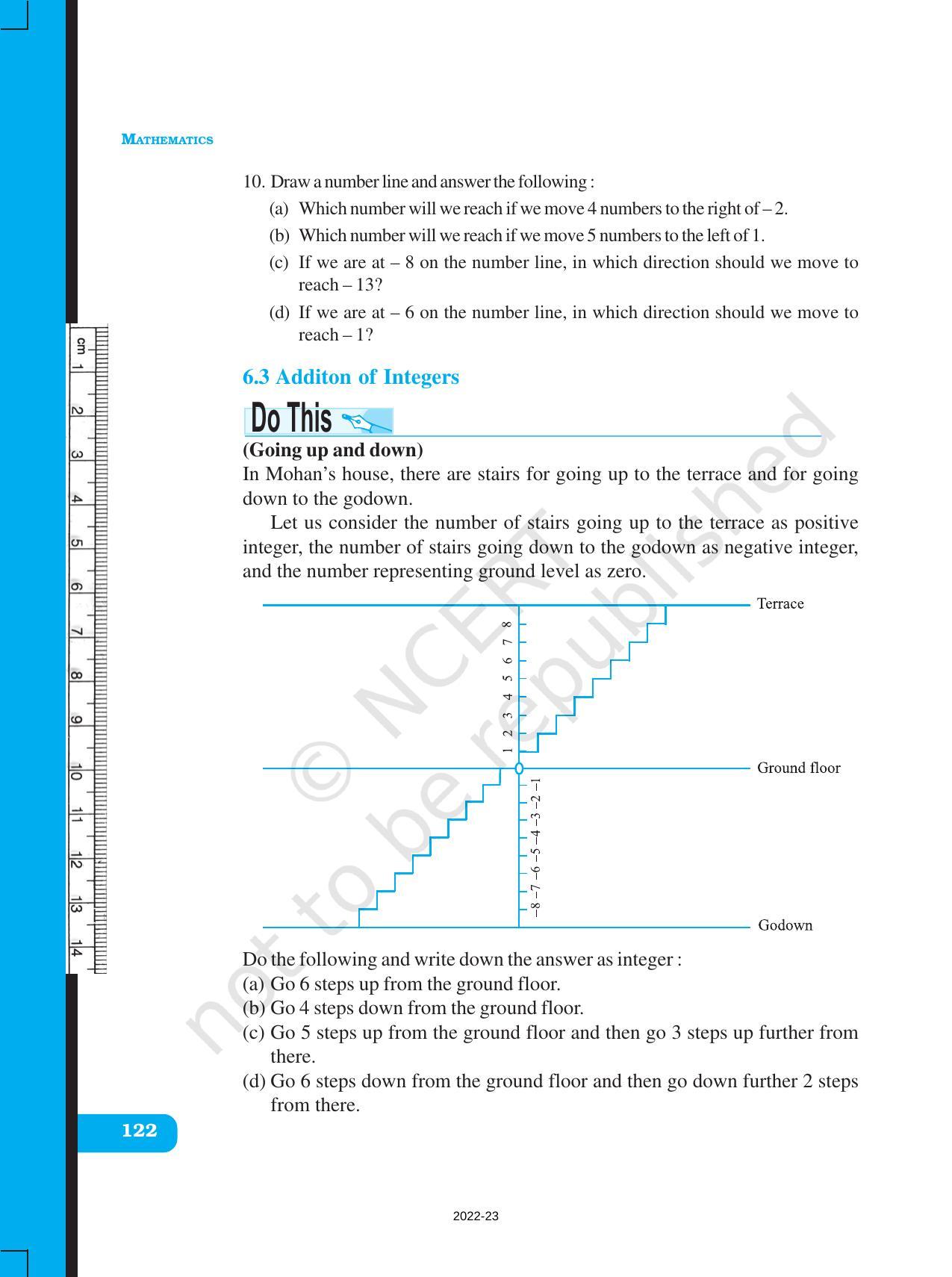 NCERT Book for Class 6 Maths: Chapter 6-Integers - IndCareer Schools