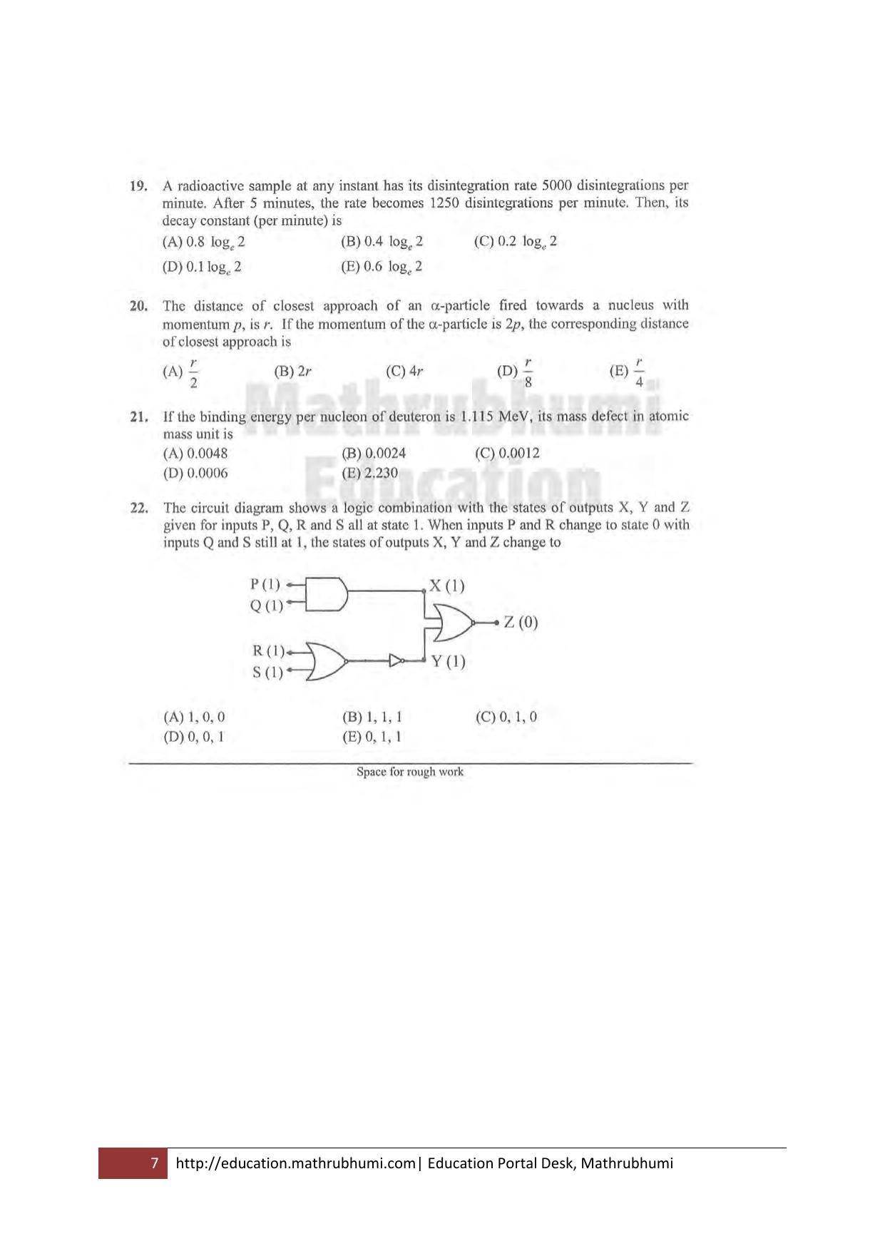 KEAM Paper I 2011 Question Paper - IndCareer Docs