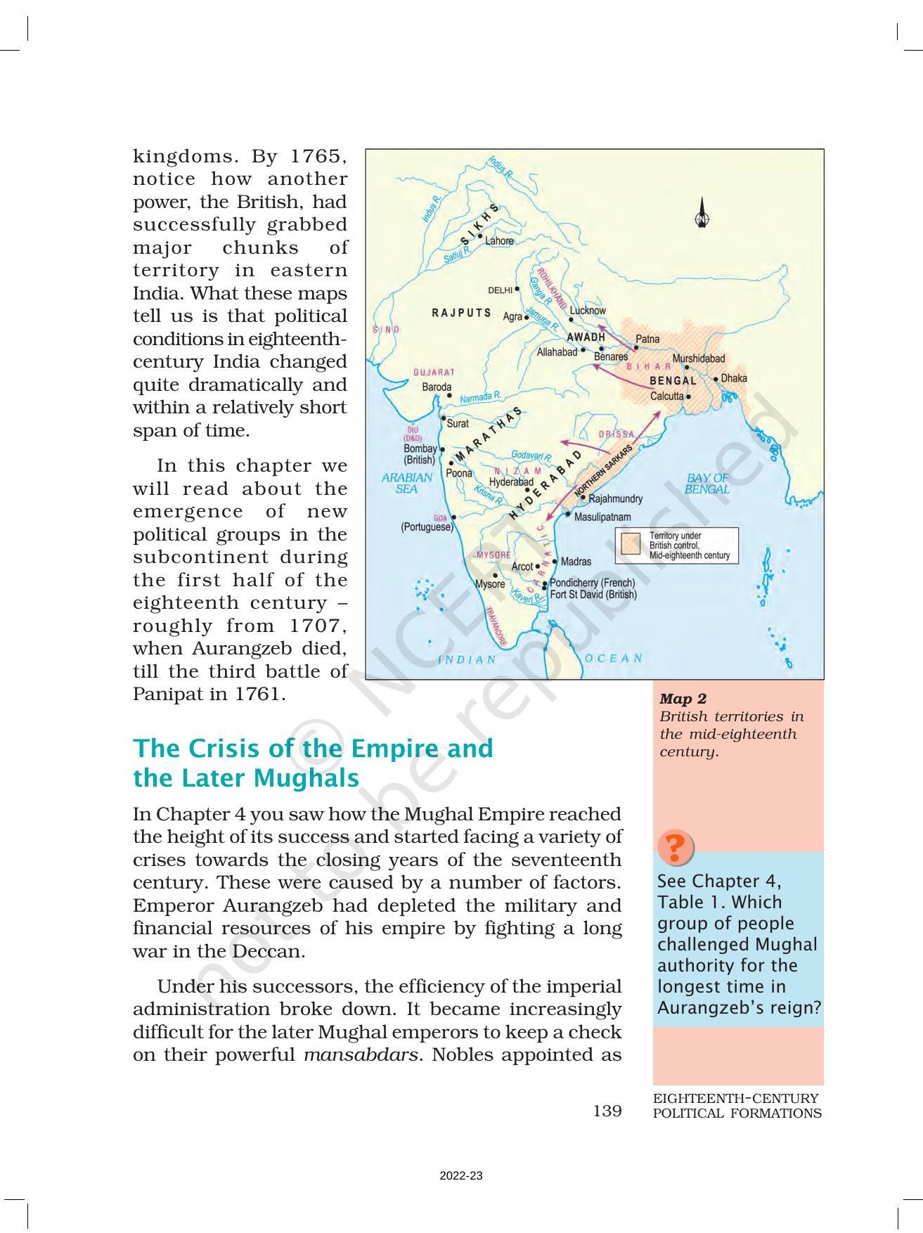 NCERT Book For Class 7 Social Science History Chapter 10 Eighteenth