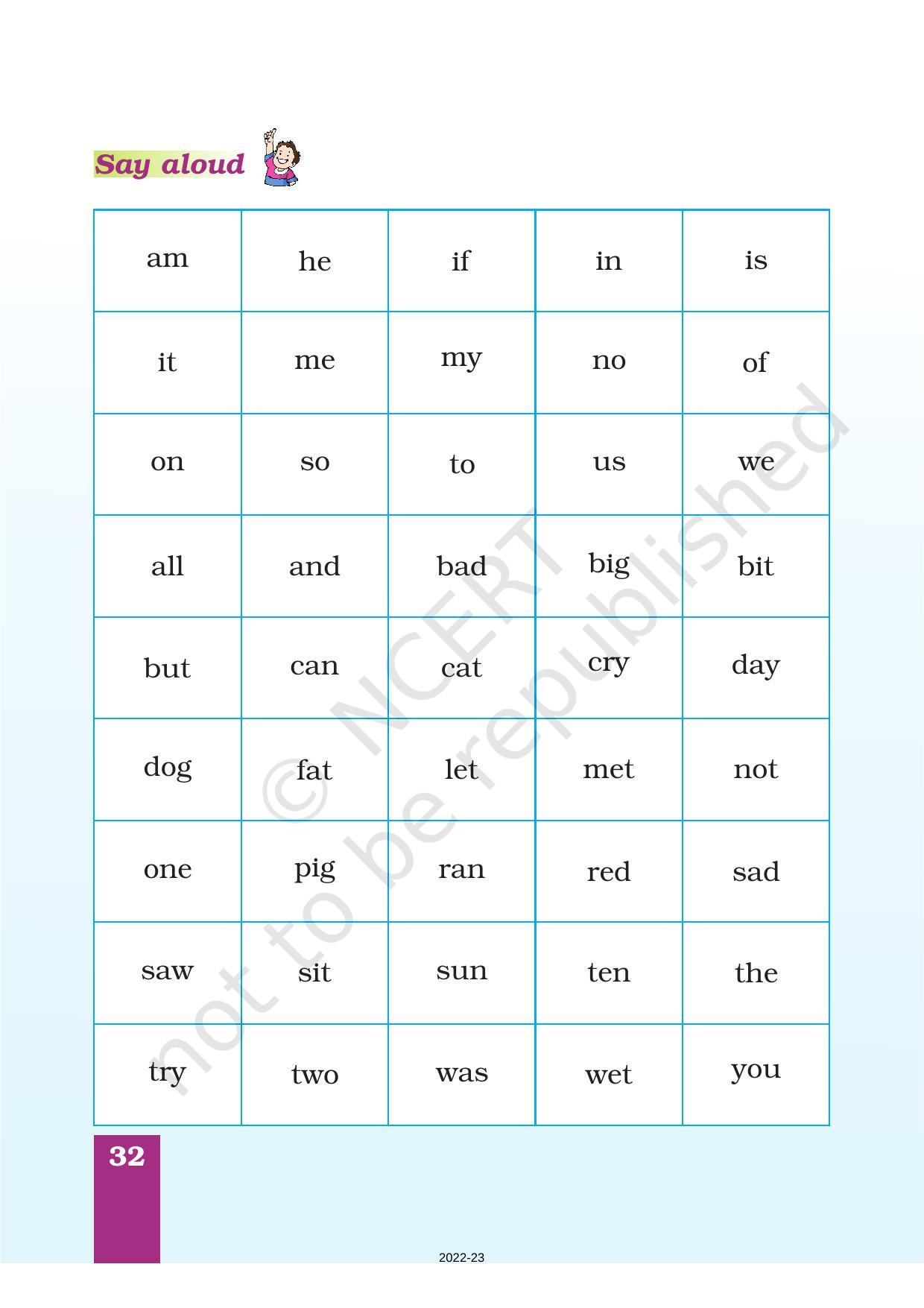 NCERT Book for Class 1 English (Marigold):Unit 3 Poem-One Little Kitten ...
